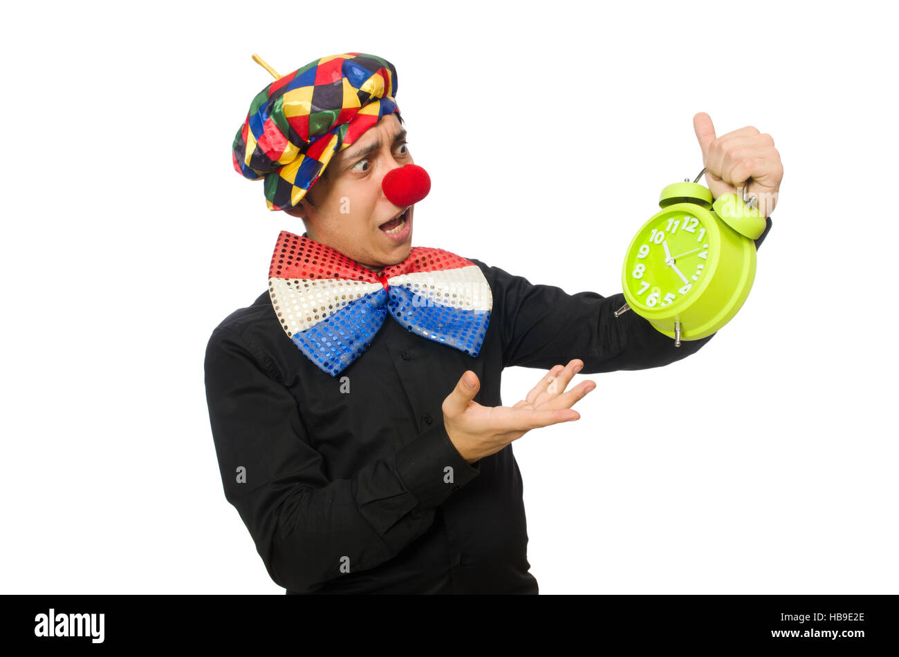 Funny clown clock isolated hi-res stock photography and images - Alamy