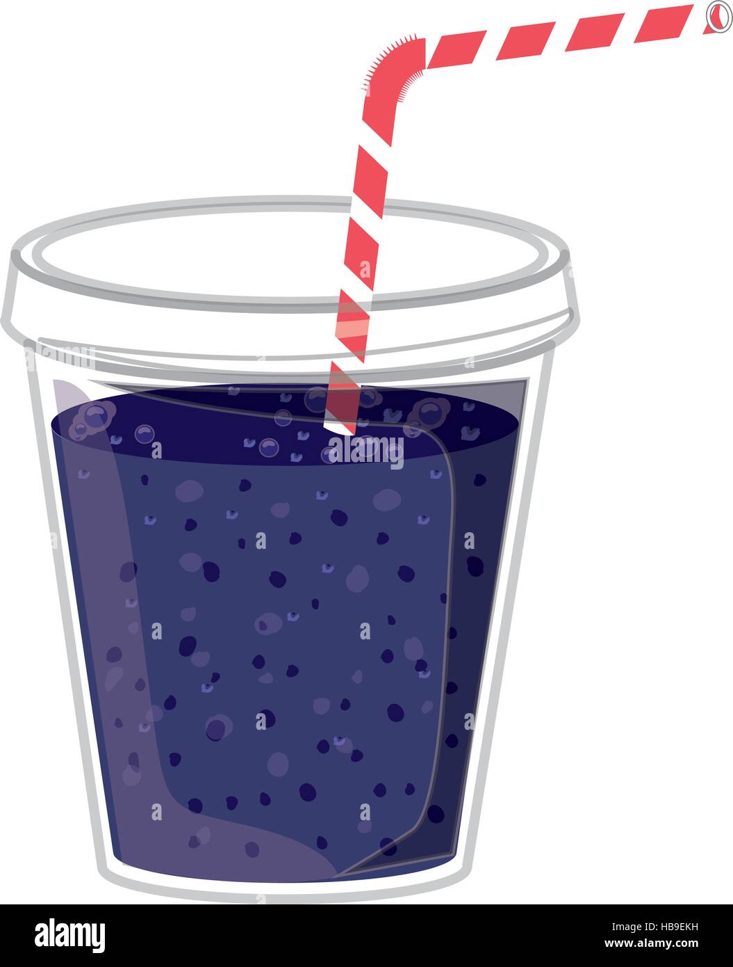 Blueberry juice icon. Smoothie drink beverage and fruit theme. Isolated ...