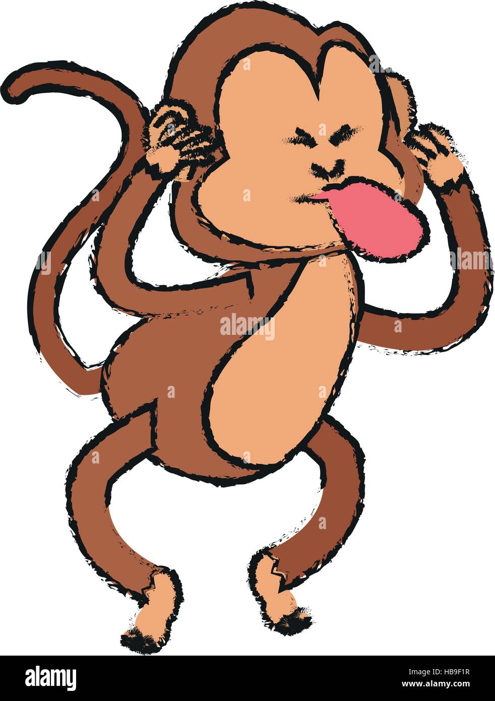 Isolated monkey cartoon design Stock Vector Image & Art - Alamy