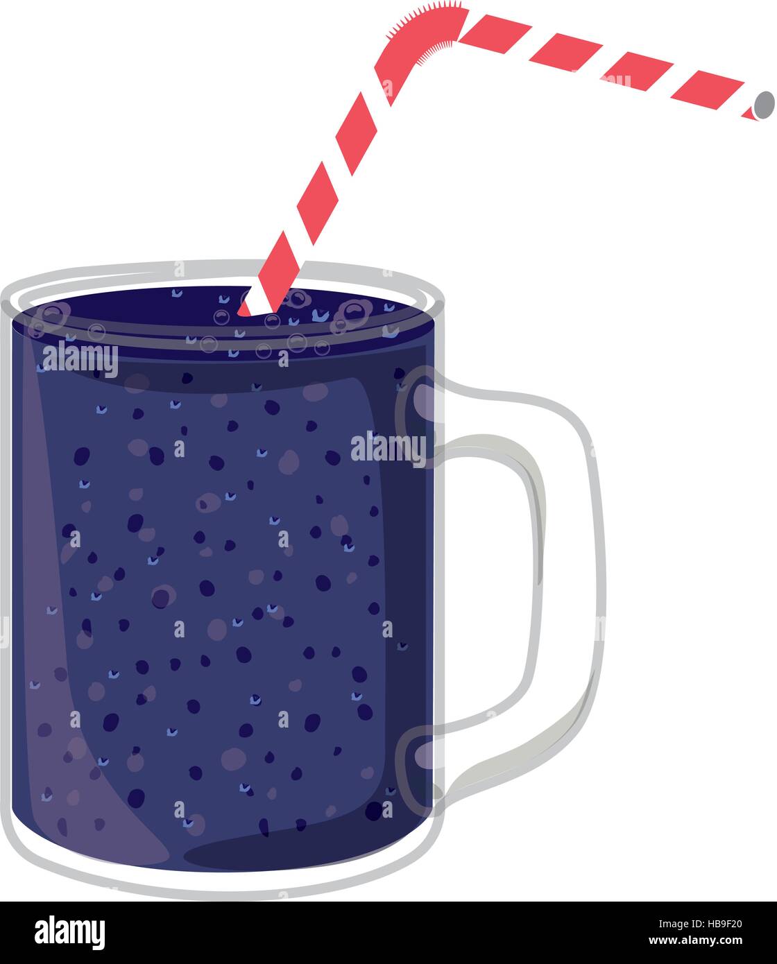 Blueberry juice icon. Smoothie drink beverage and fruit theme. Isolated ...