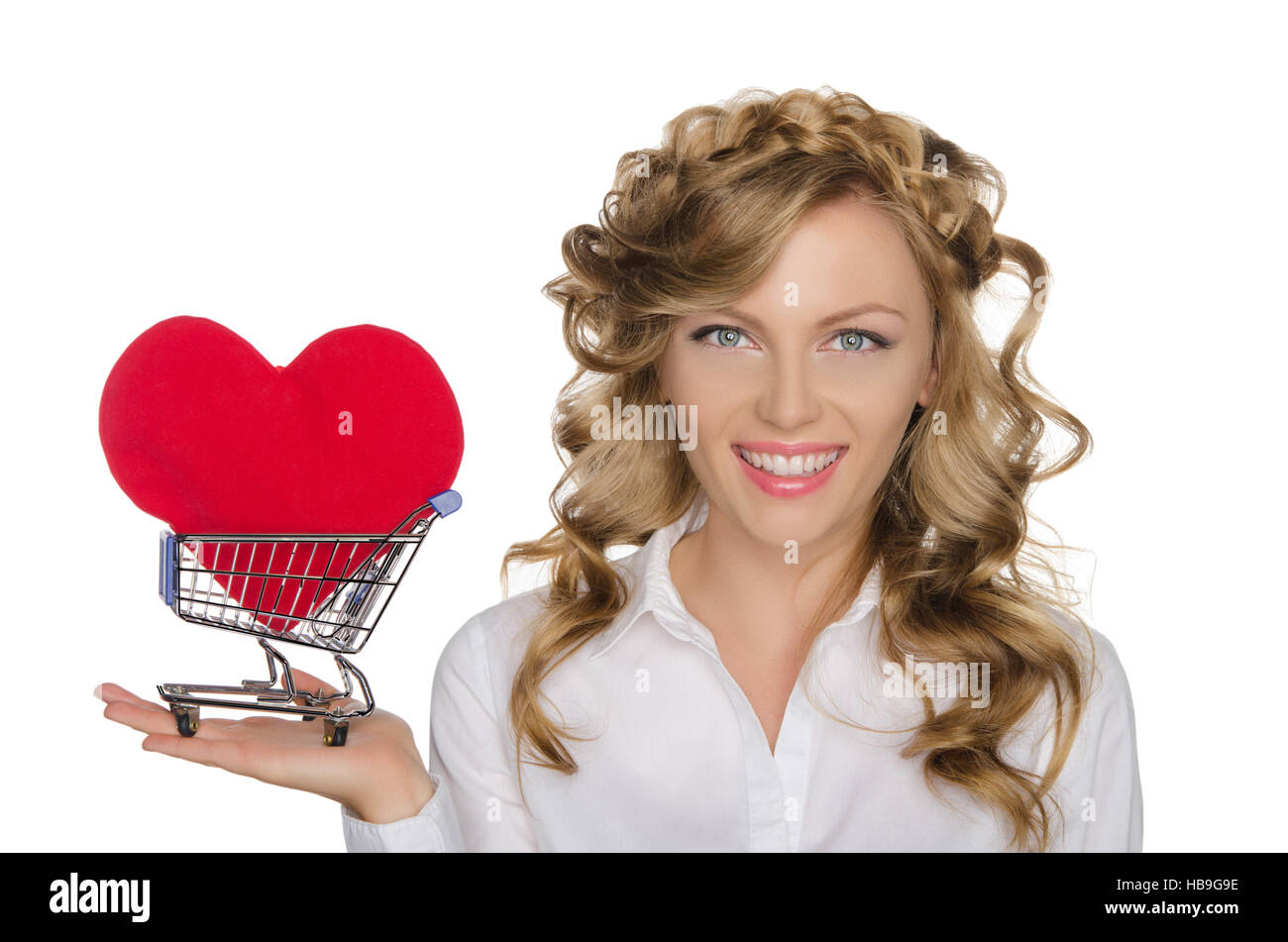 Young woman heart in hi-res stock photography and images - Alamy