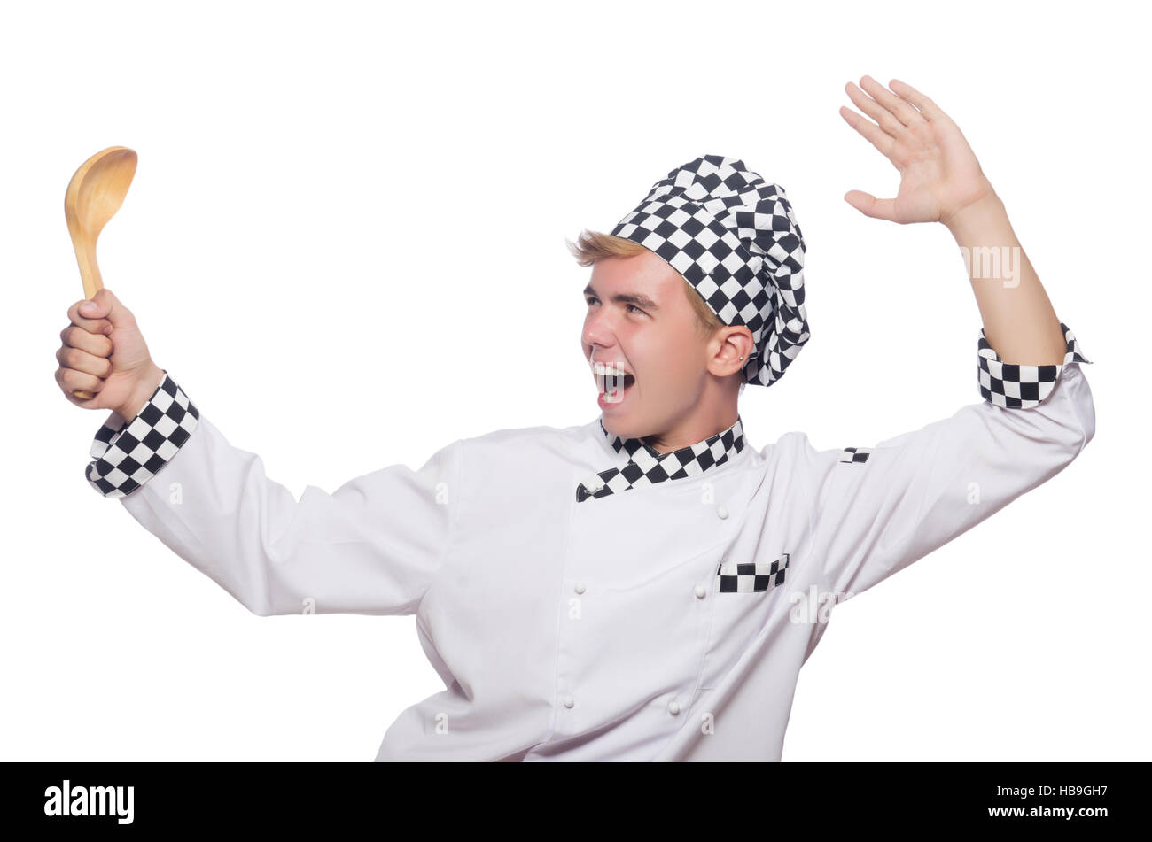 Funny cook isolated on white Stock Photo - Alamy