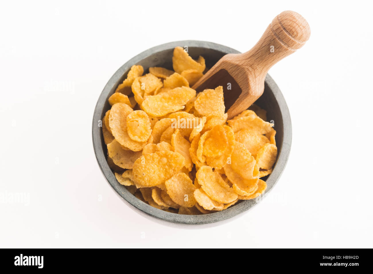 Corn flakes on white background Stock Photo - Alamy