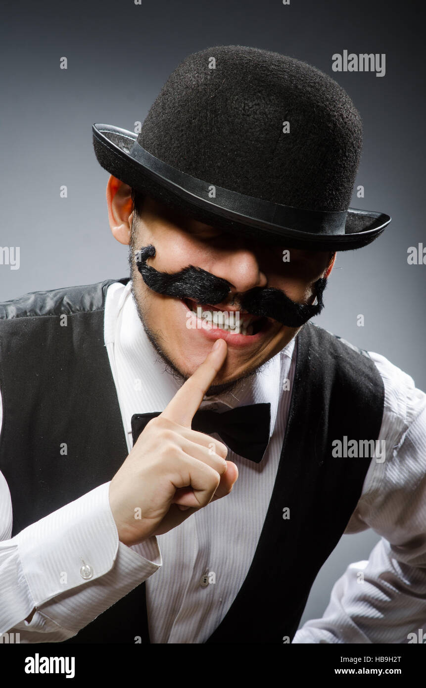 Funny man in vintage concept Stock Photo - Alamy