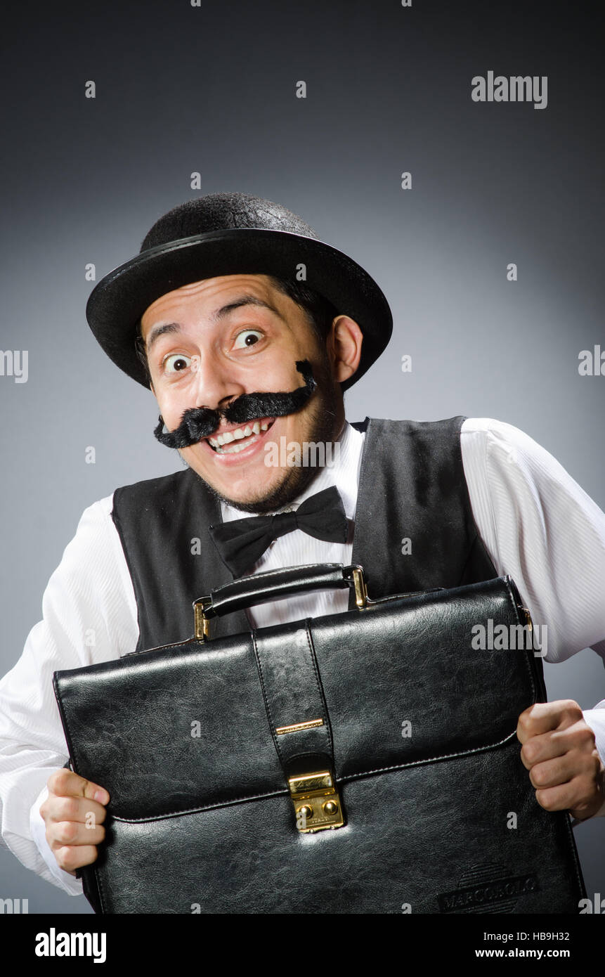 Funny man in vintage concept Stock Photo - Alamy