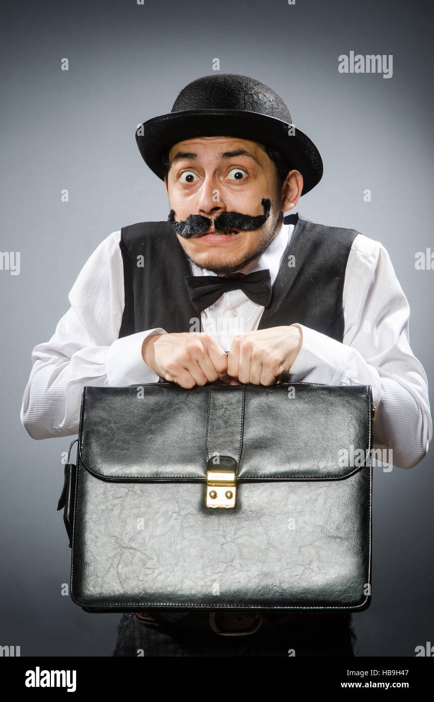 Funny man in vintage concept Stock Photo - Alamy