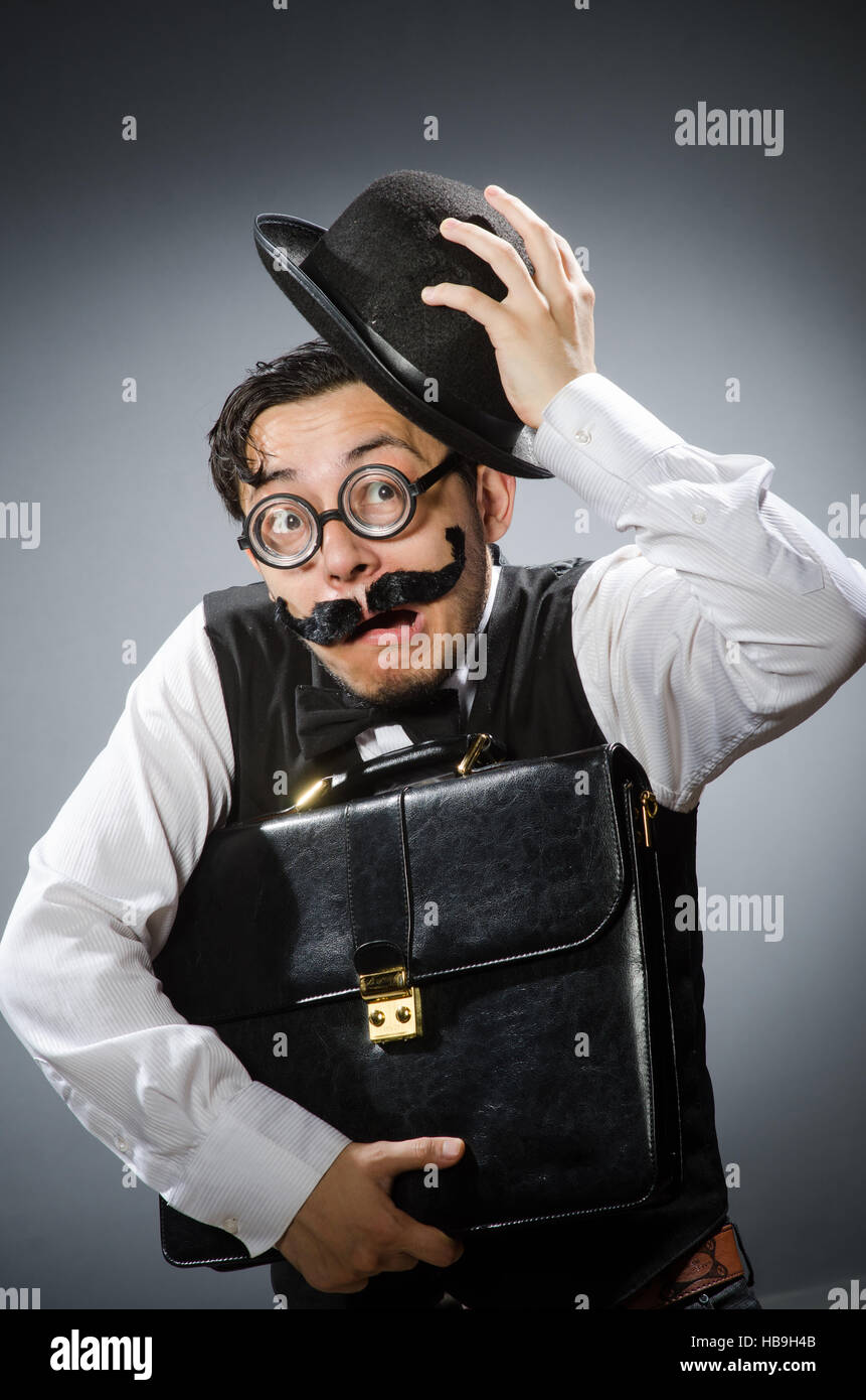 Funny man in vintage concept Stock Photo - Alamy