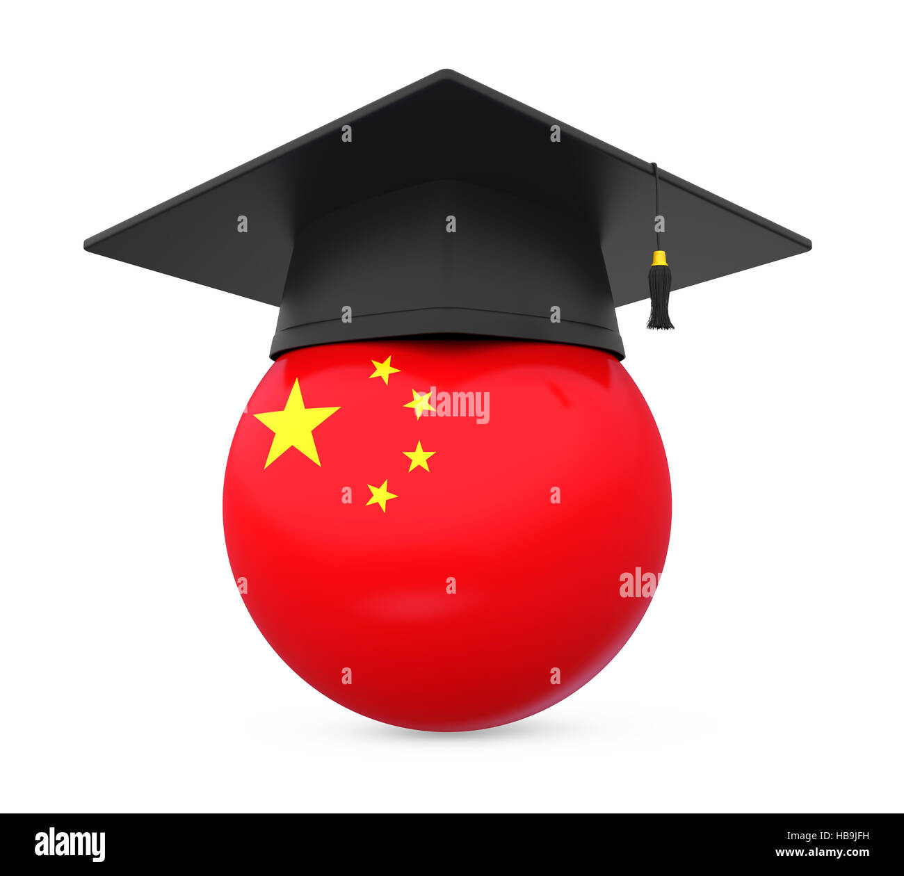 Graduation Cap with China Flag Stock Photo - Alamy