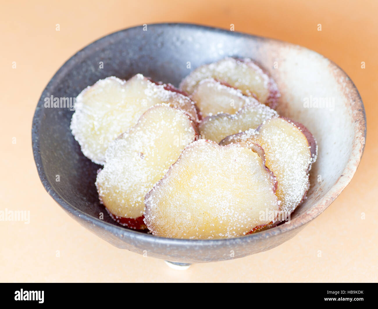 Japanese cuisine, sugar glazed sweetened sweet potato called Amanatto ...