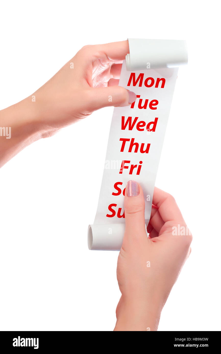 Woman Hold in Her Hands Roll of Paper With Printed Receipt Mock Up ...