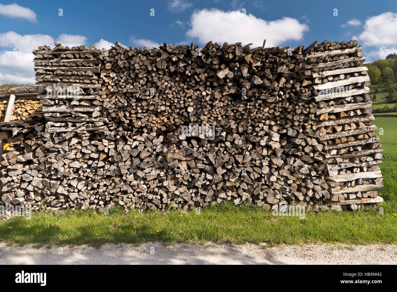 Stack of Wood Stock Photo - Alamy