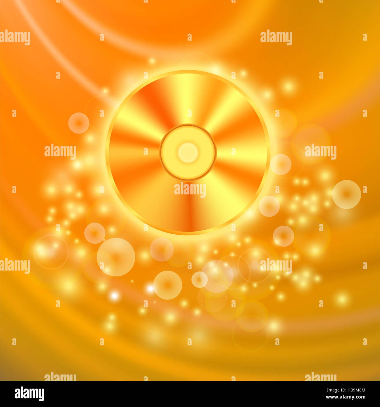 Compact Disc Isolated on Orange Background Stock Photo - Alamy