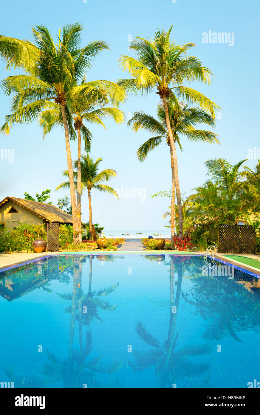 Sunny poolside activity hi-res stock photography and images - Alamy