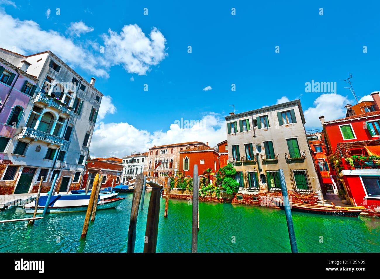 Ancient facade water canal boat venice hi-res stock photography and ...
