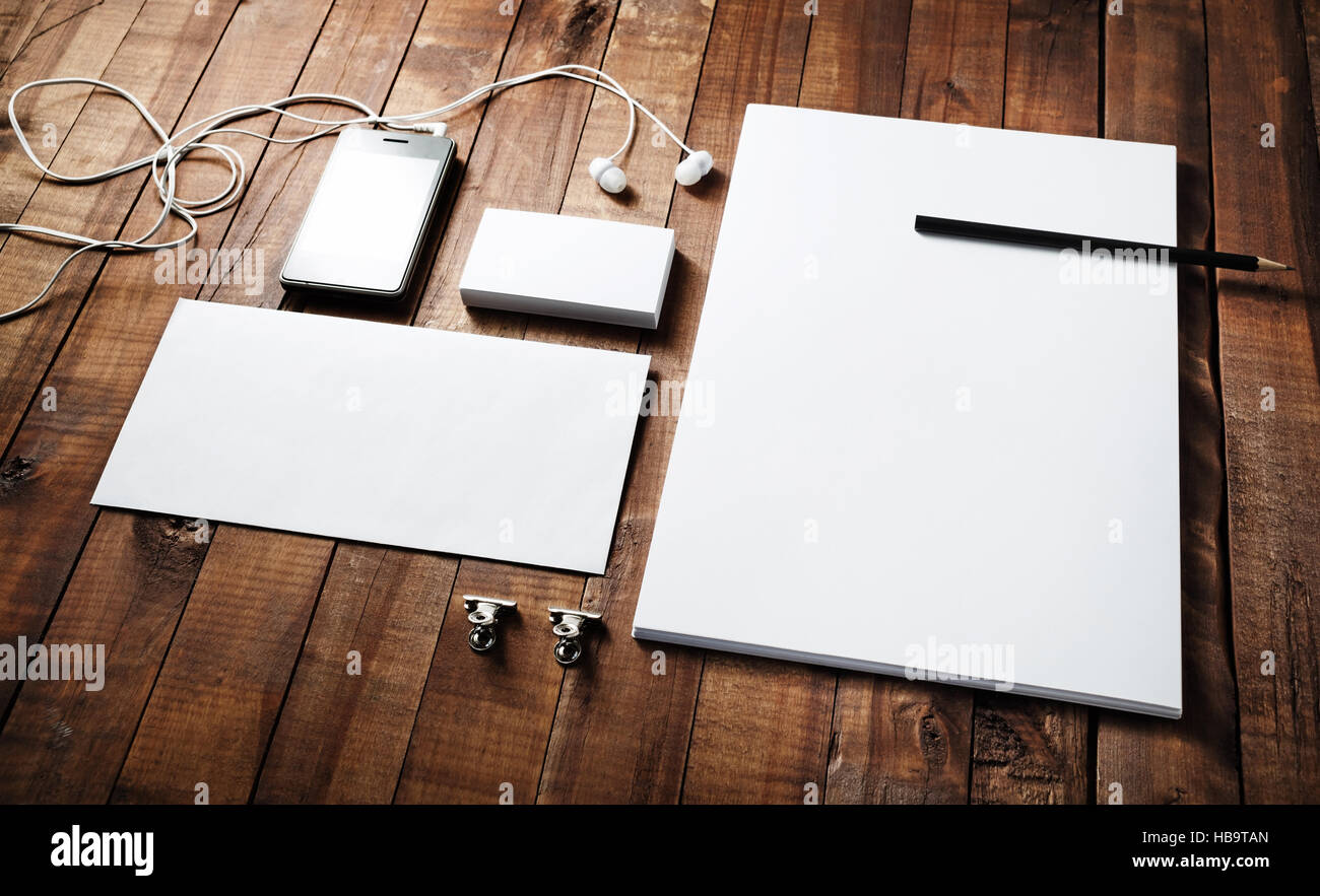 Blank paperwork mock-up Stock Photo - Alamy