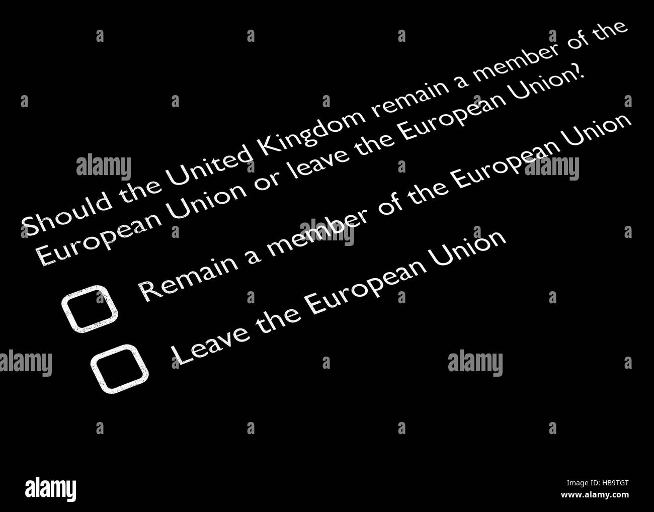 Referendum uk Black and White Stock Photos & Images - Alamy