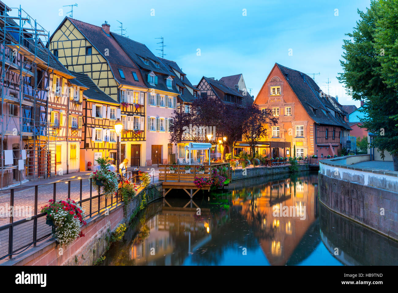 Colmar France Night Stock Photo - Alamy
