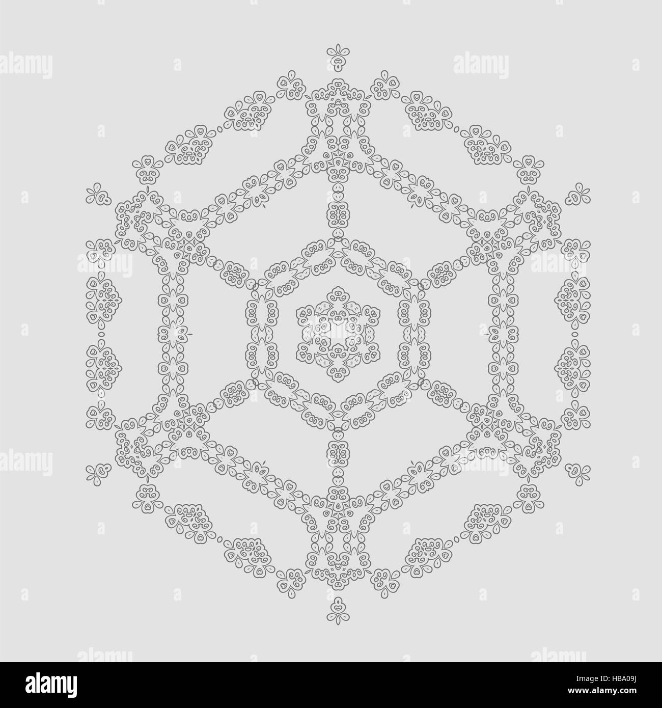 Round Geometric Ornament Stock Photo - Alamy