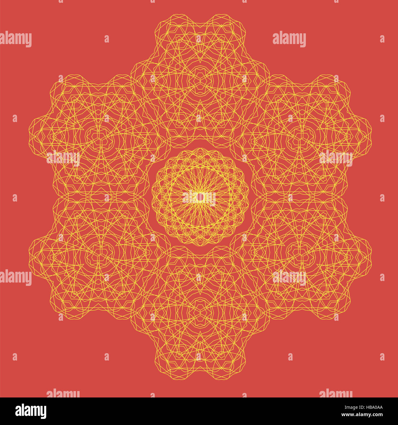 Round Geometric Ornament Isolated Stock Photo - Alamy