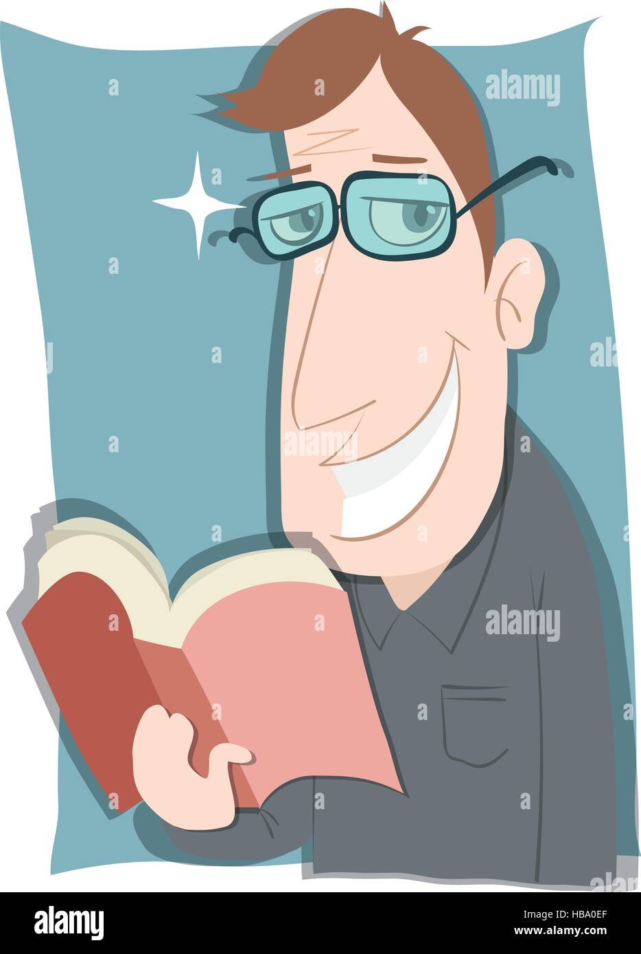 Man holding book Stock Vector Images - Alamy