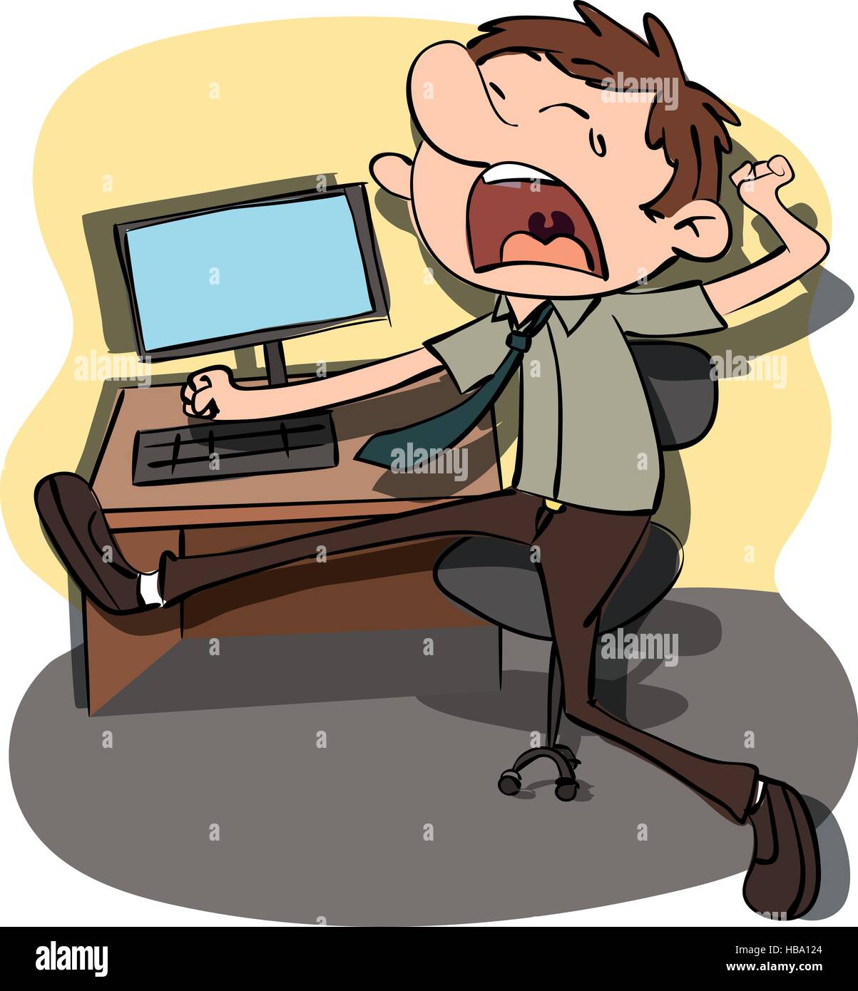 Yawning vectors hi-res stock photography and images - Alamy