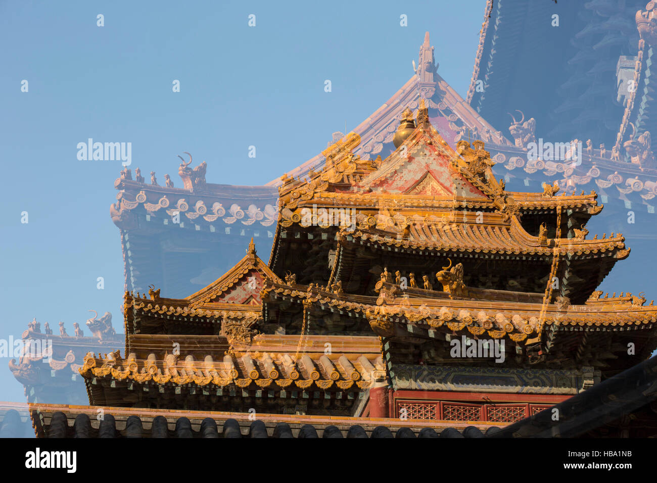 Corner turret ，The Forbidden City, Beijing China Stock Photo - Alamy