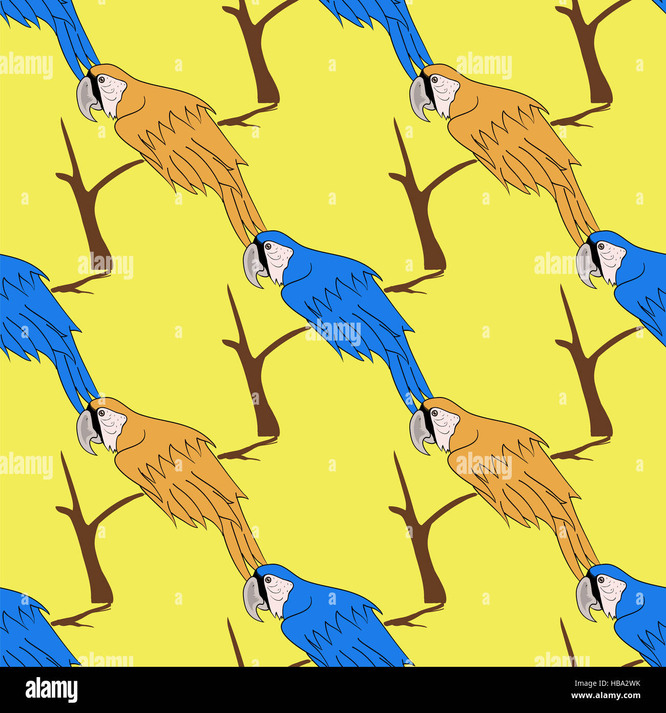 Seamless Bird Pattern Stock Photo - Alamy