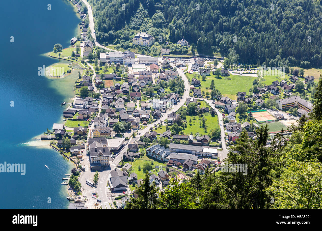Aerial Hallstatt Austria Stock Photo - Alamy