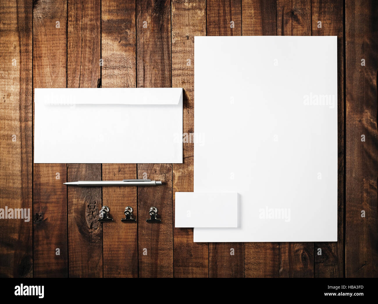 Blank stationery template Stock Photo - Alamy