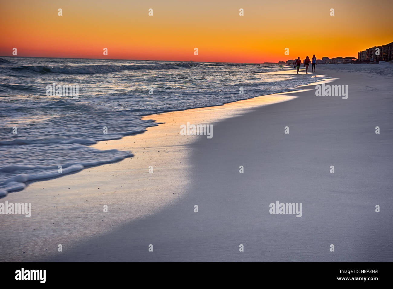orange sunset at the beach Stock Photo - Alamy
