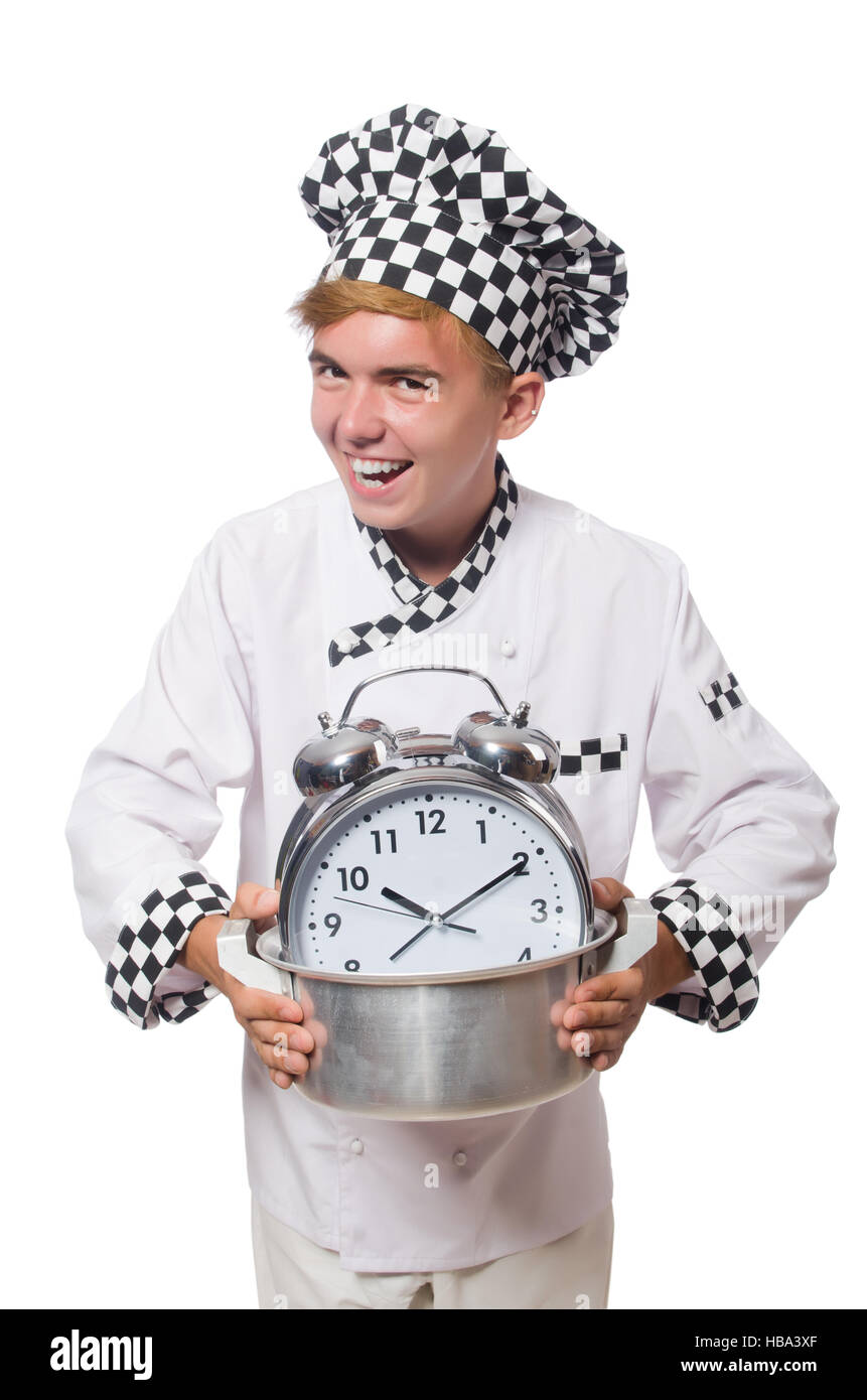 Funny cook isolated on white Stock Photo - Alamy
