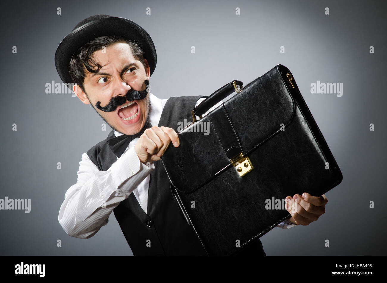 Funny man in vintage concept Stock Photo - Alamy