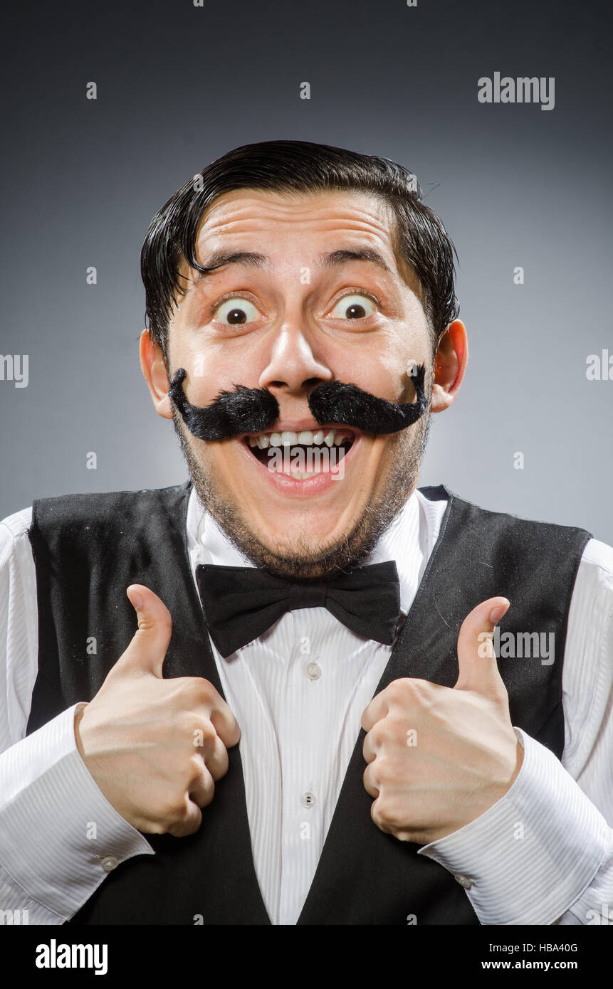 Funny man in vintage concept Stock Photo - Alamy