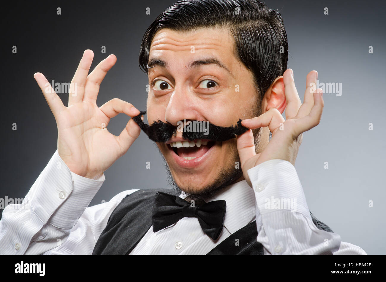 Funny man in vintage concept Stock Photo - Alamy