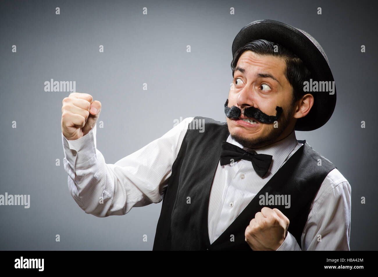Funny man in vintage concept Stock Photo - Alamy