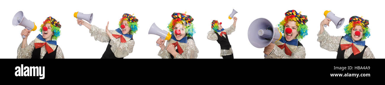 Clown in various poses isolated on white Stock Photo - Alamy