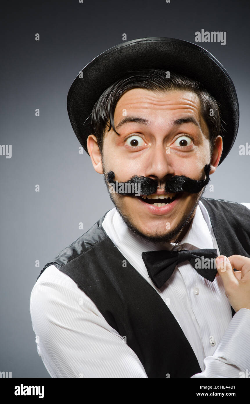 Funny man in vintage concept Stock Photo - Alamy