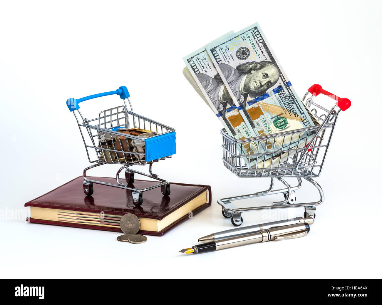 business trolley with money Stock Photo - Alamy