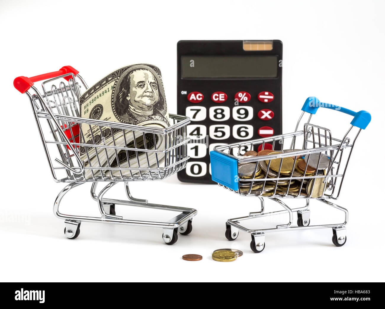 business trolley with money Stock Photo - Alamy