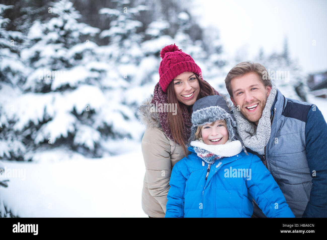 Smiling positive cheerful family hi-res stock photography and images ...