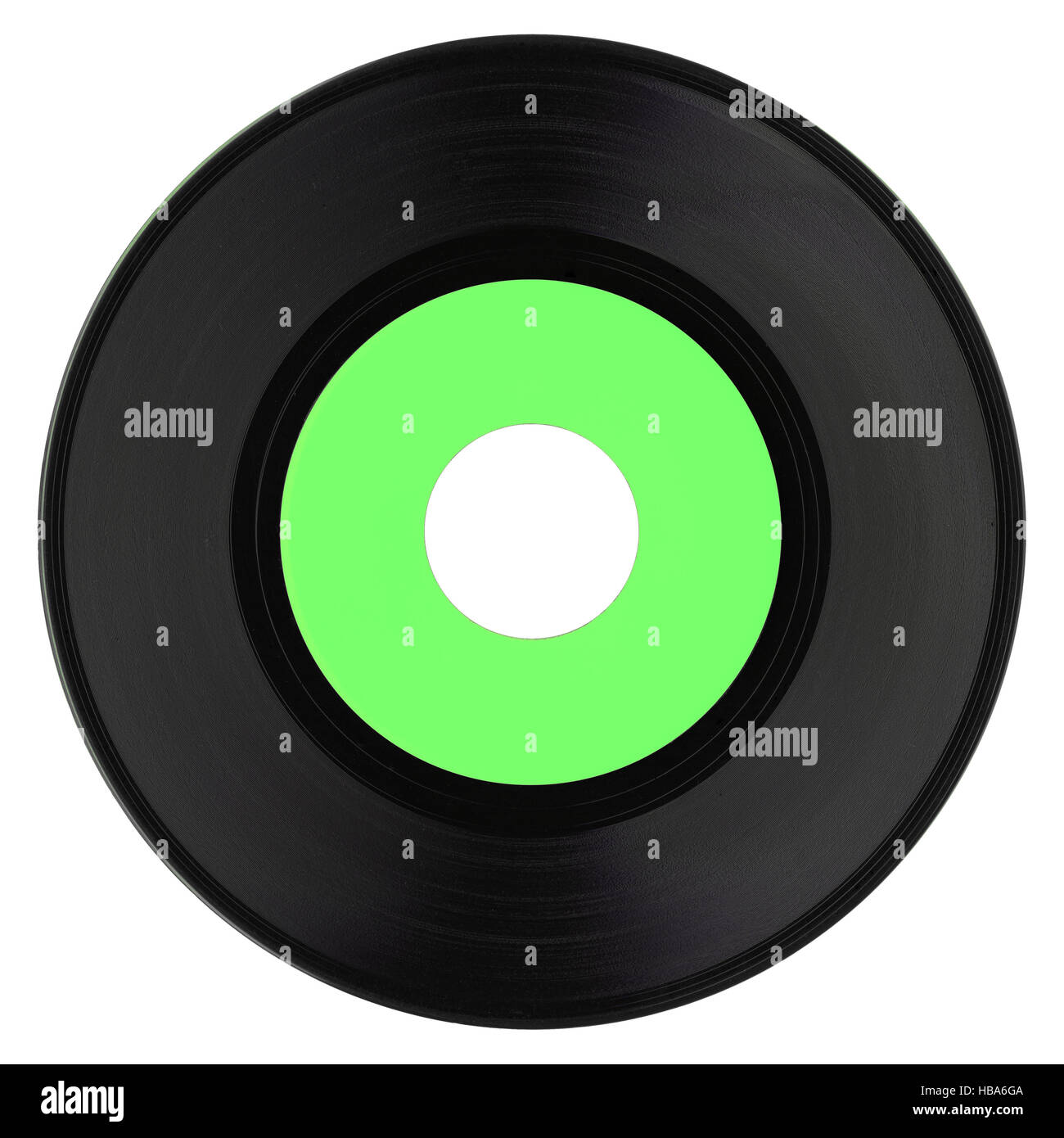 Vinyl record with green label Stock Photo - Alamy