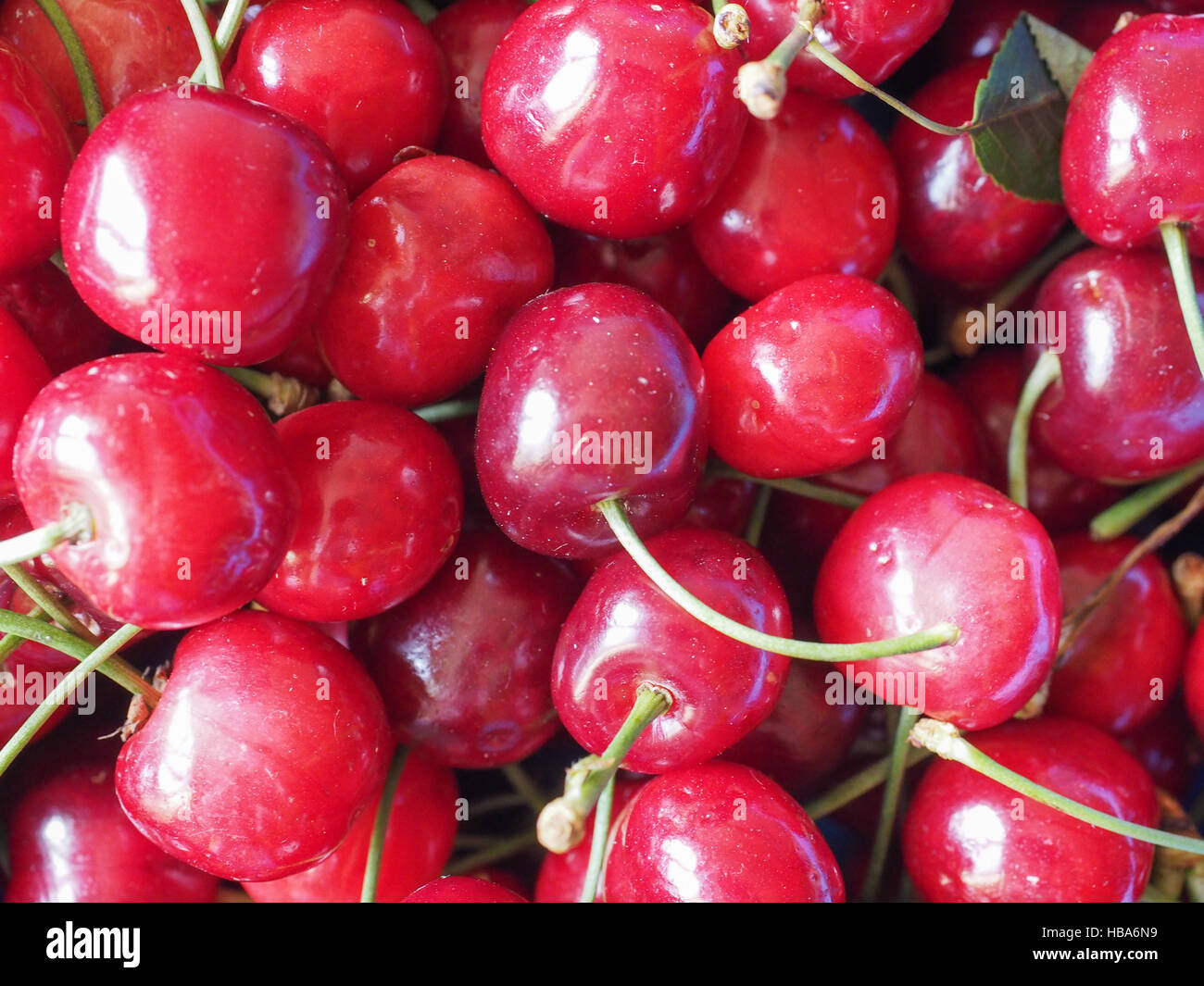 Cherry fruit detail Stock Photo - Alamy