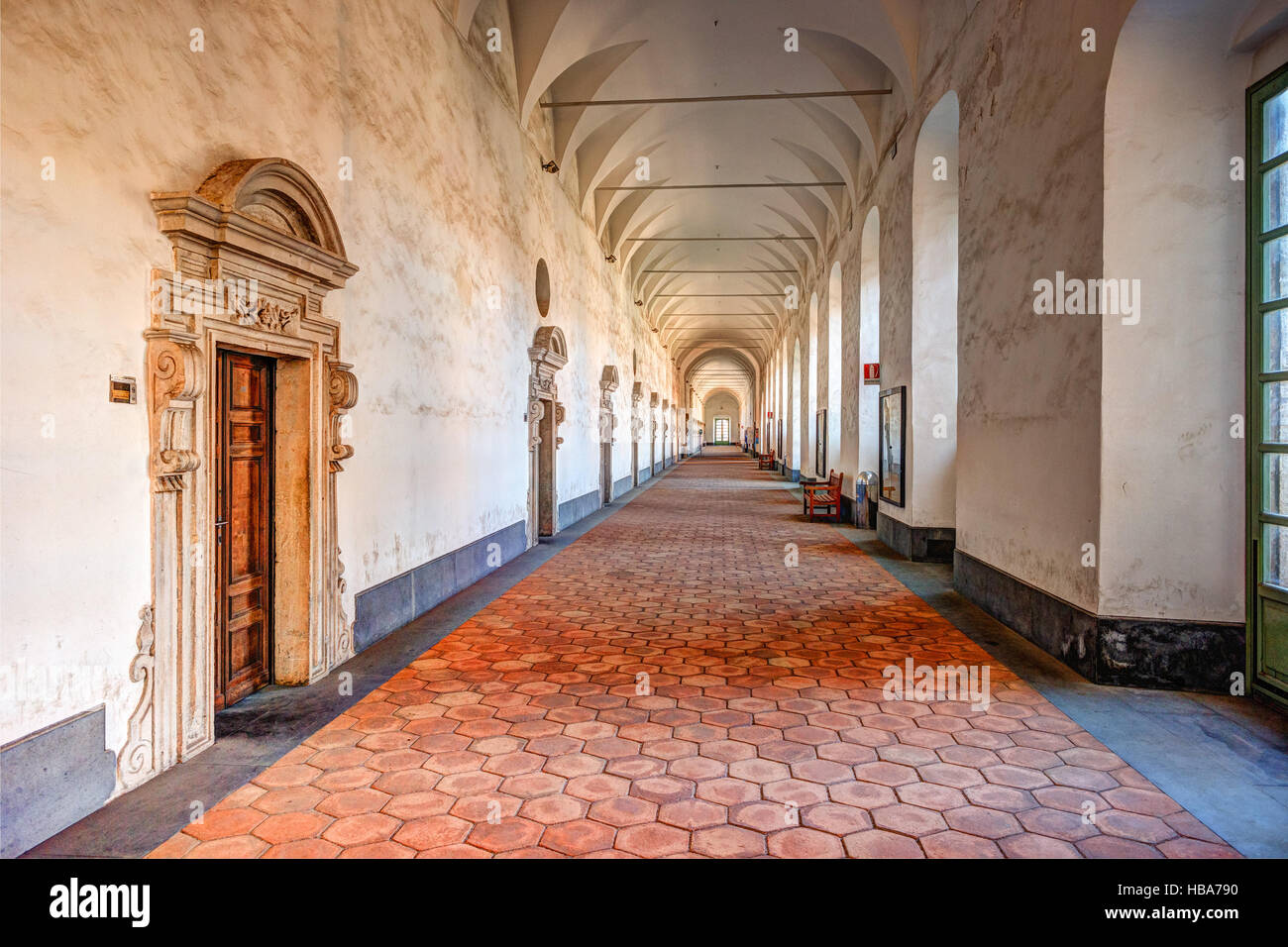 Image of the cloister arches inside a monastery Stock Photo - Alamy
