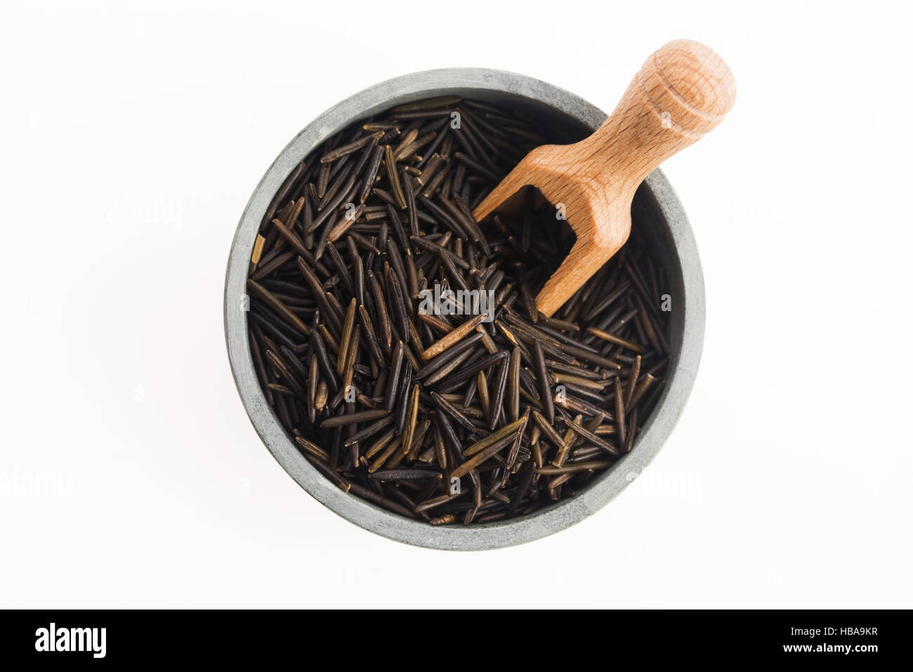 wild rice in a white ceramic bowl Stock Photo - Alamy