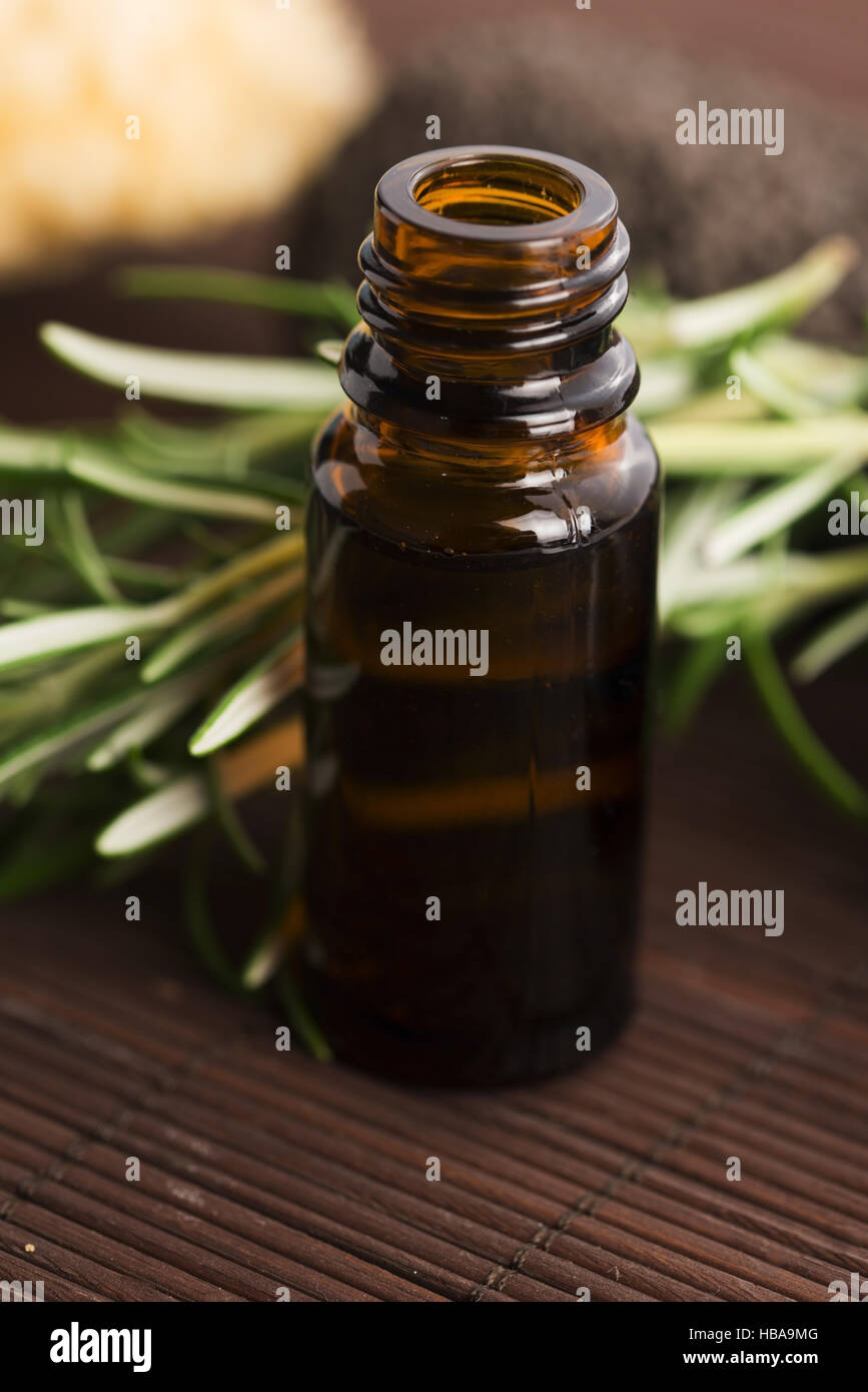 Rosemary essential oil Stock Photo - Alamy