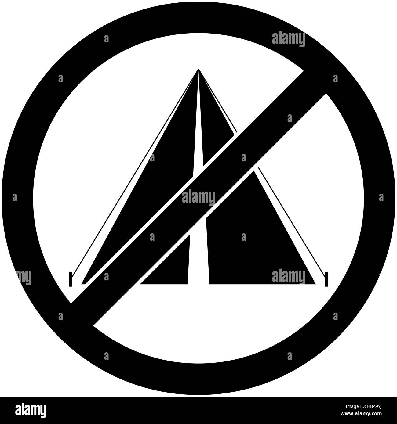 Prohibition no camping hi-res stock photography and images - Alamy