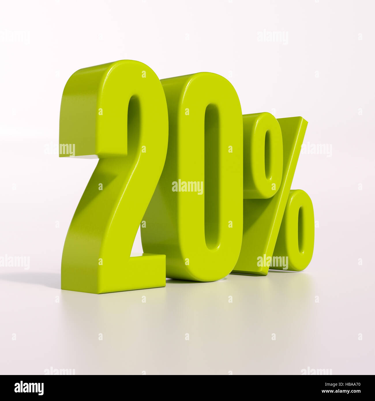 Percentage sign, 20 percent Stock Photo - Alamy