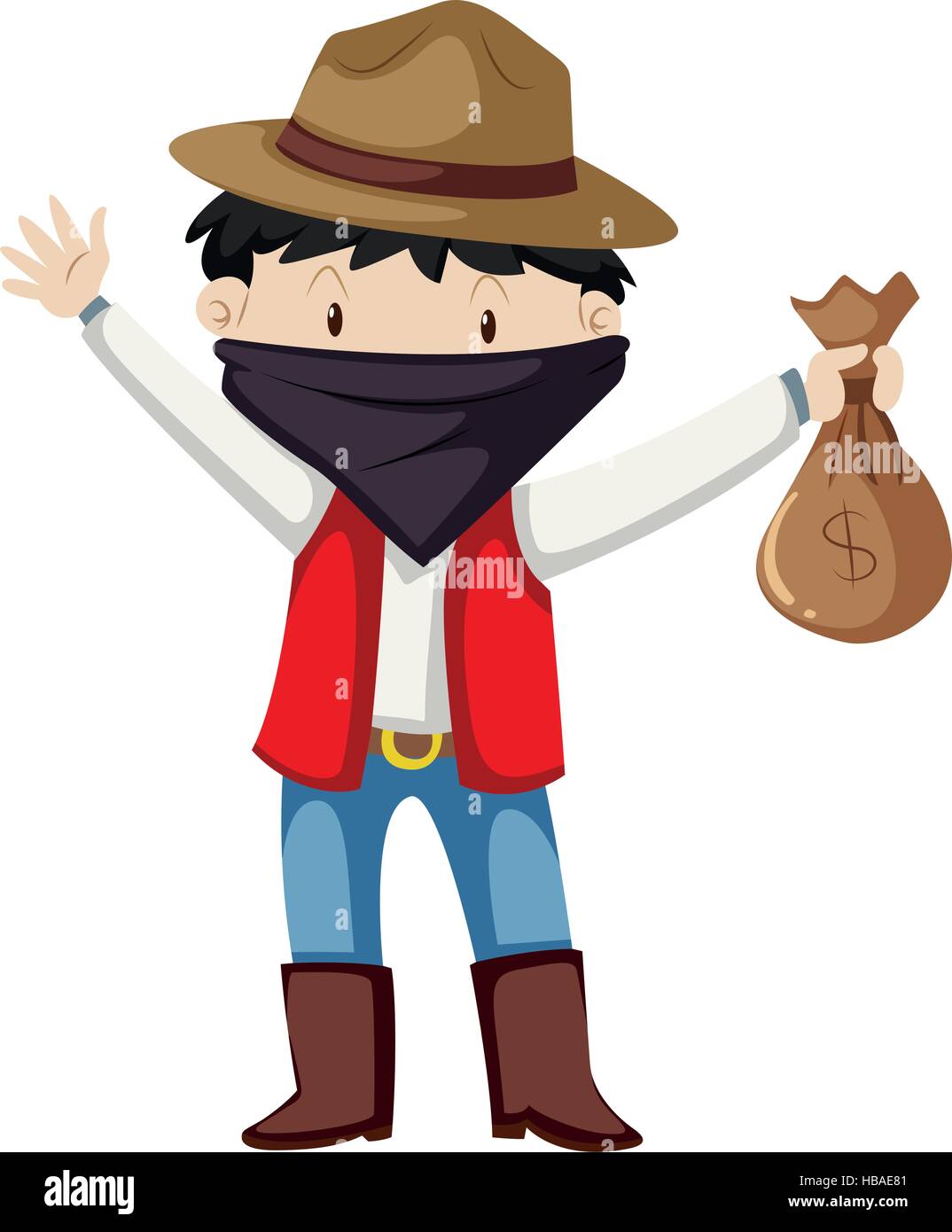 The robber and his child Stock Vector Images - Alamy