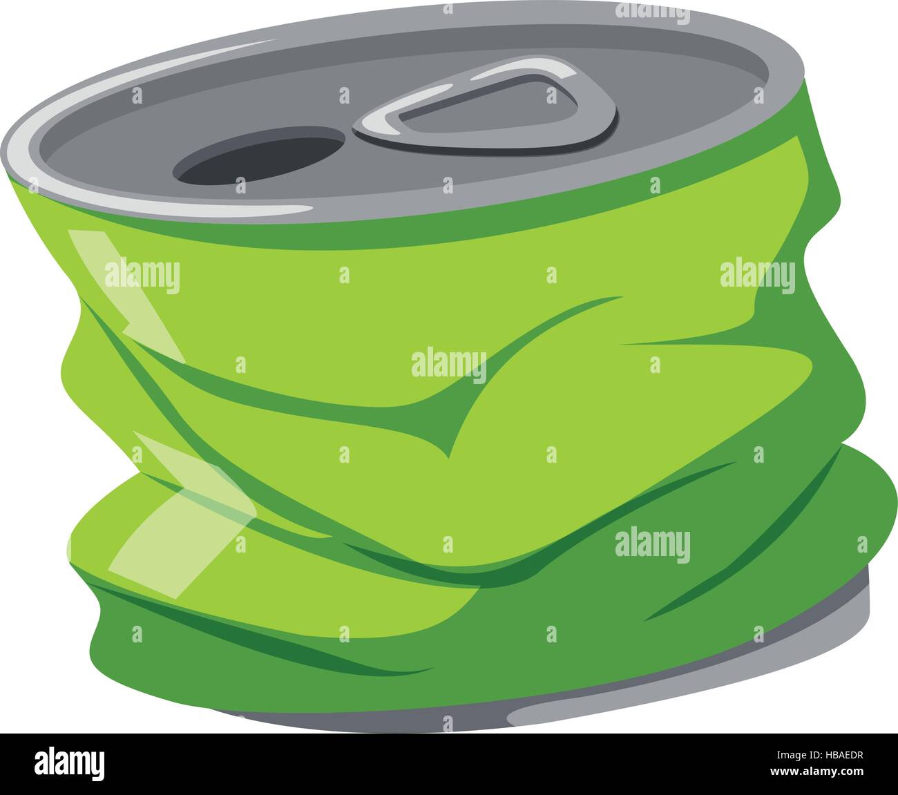 Aluminum can on green Stock Vector Images - Alamy