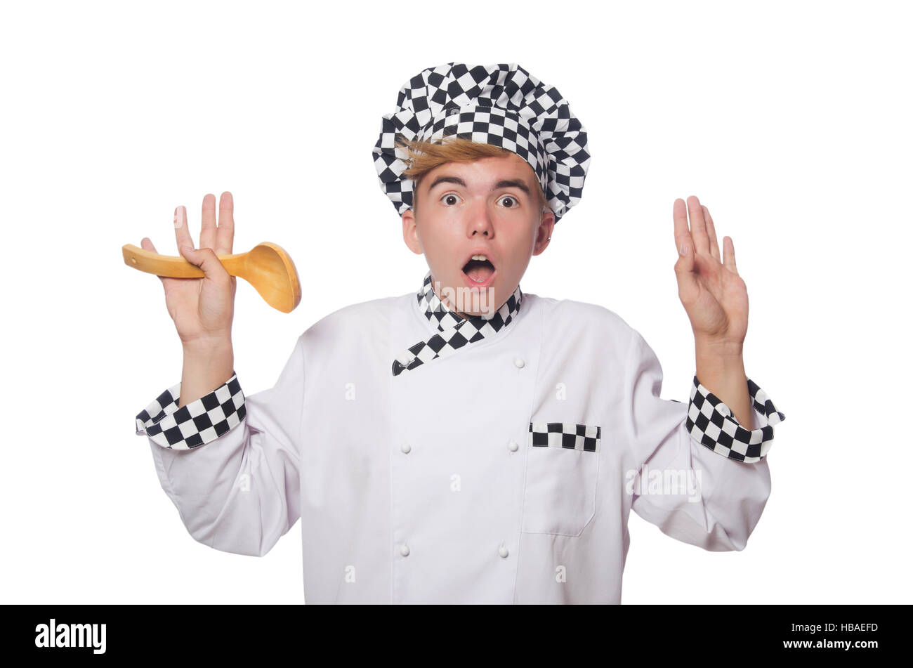 Funny cook isolated on white Stock Photo - Alamy